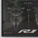 Yamaha YZF-R1 (2020) Minimalistic Blueprint - Motorcycle Poster - Etsy