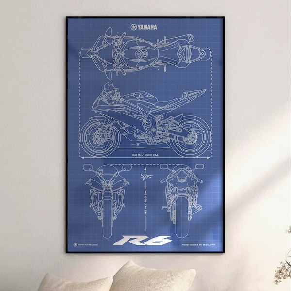 Yamaha Motorcycle Posters - Etsy