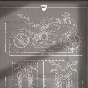 Ducati Panigale V2 (2020) Informational Blueprint - Motorcycle Poster ...