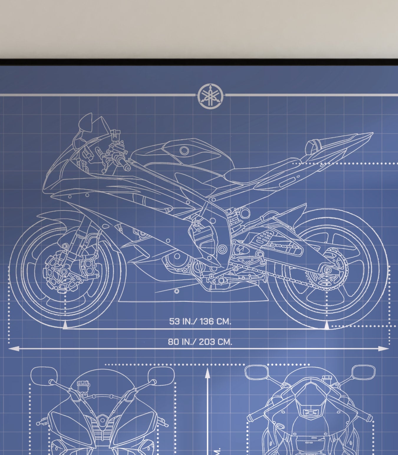 Yamaha YZF-R6 (2006) Informational Blueprint - Motorcycle Poster - Etsy