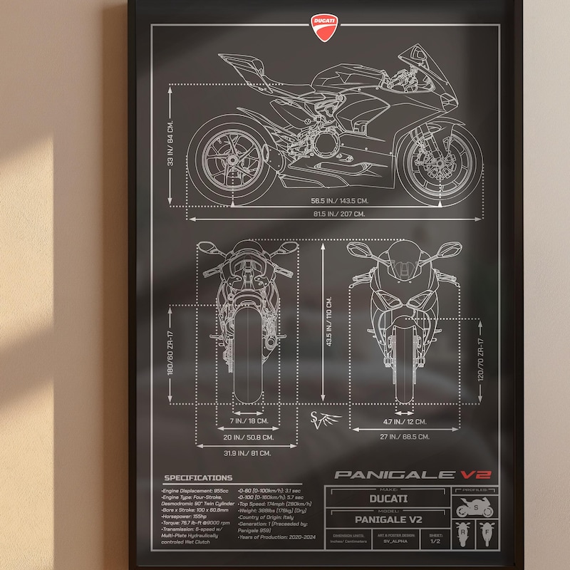 Ducati Panigale V2 Art - Etsy