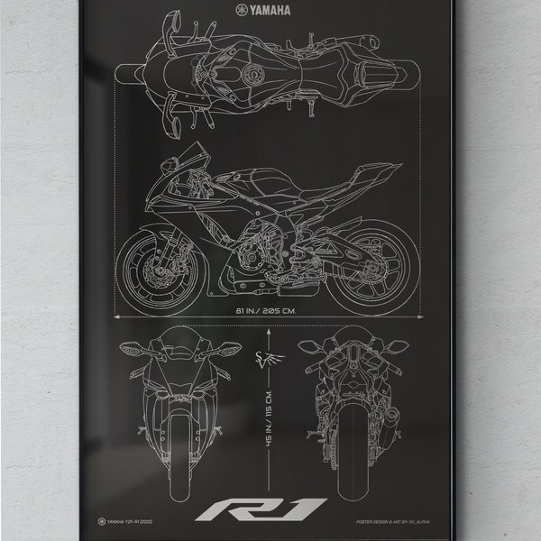 Motorcycle Poster - Etsy