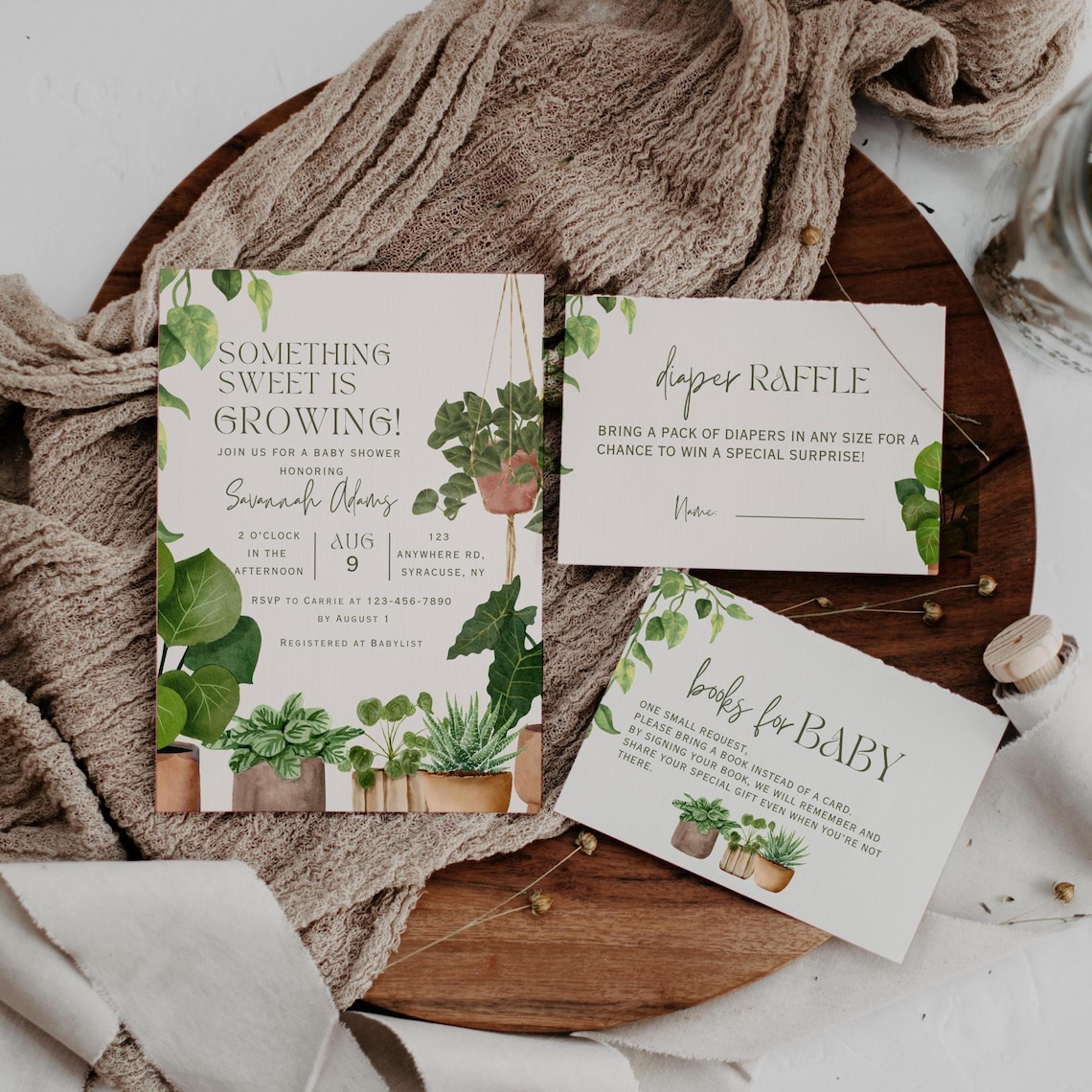 Greenery Baby Shower Bundle: Botanical Plant Theme (digital Download ...