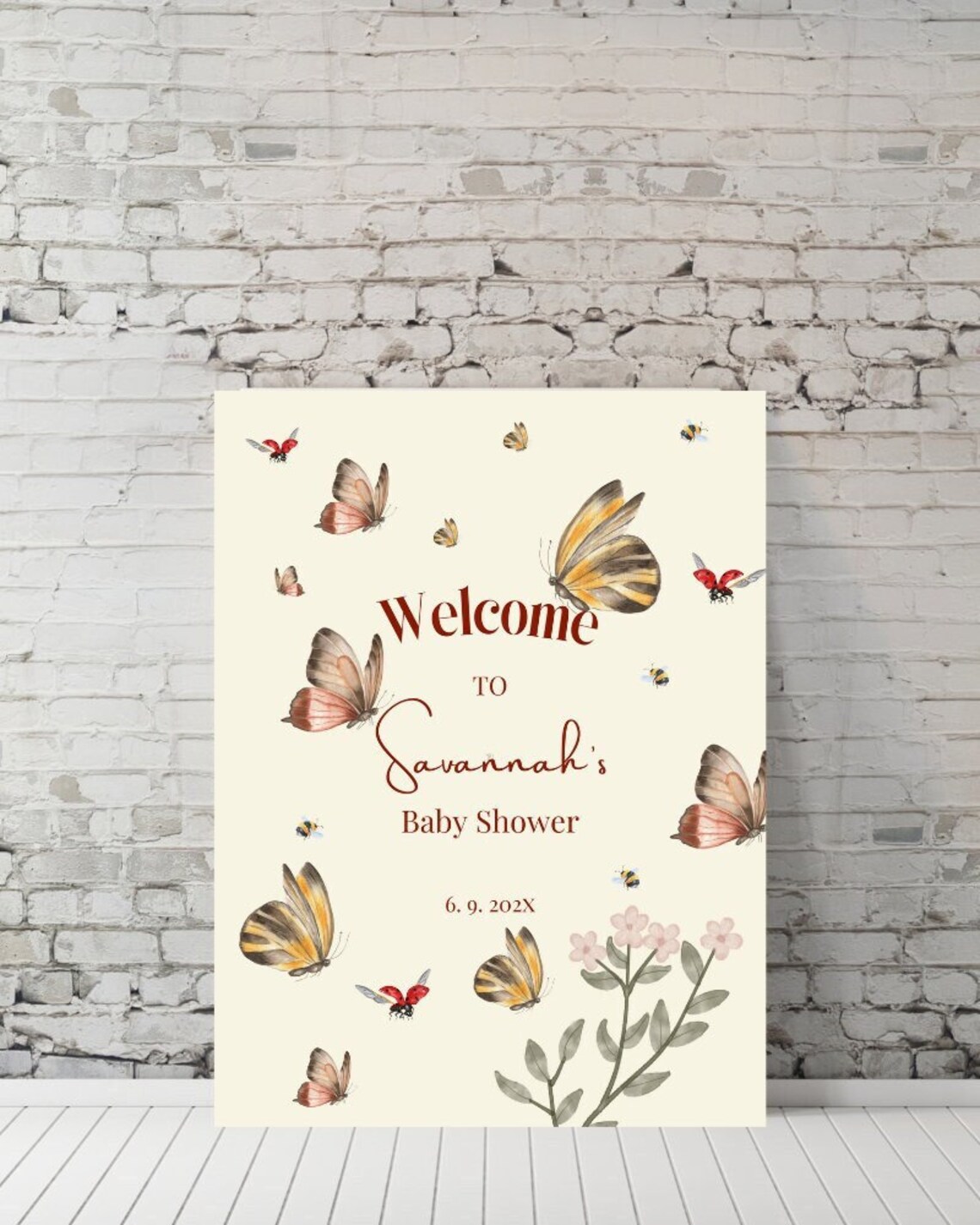 Little Love Bug Butterfly, Lady Bug & Bumble Bee Baby Shower Printable ...