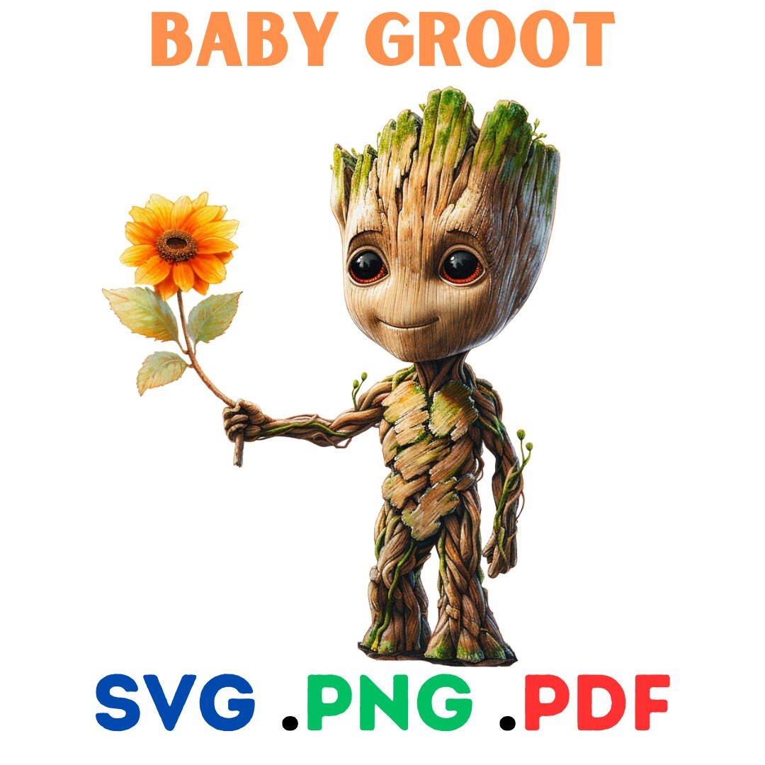 10 Baby Groot Png Digital Images for Printing,png for Cricut, T-shirts ...