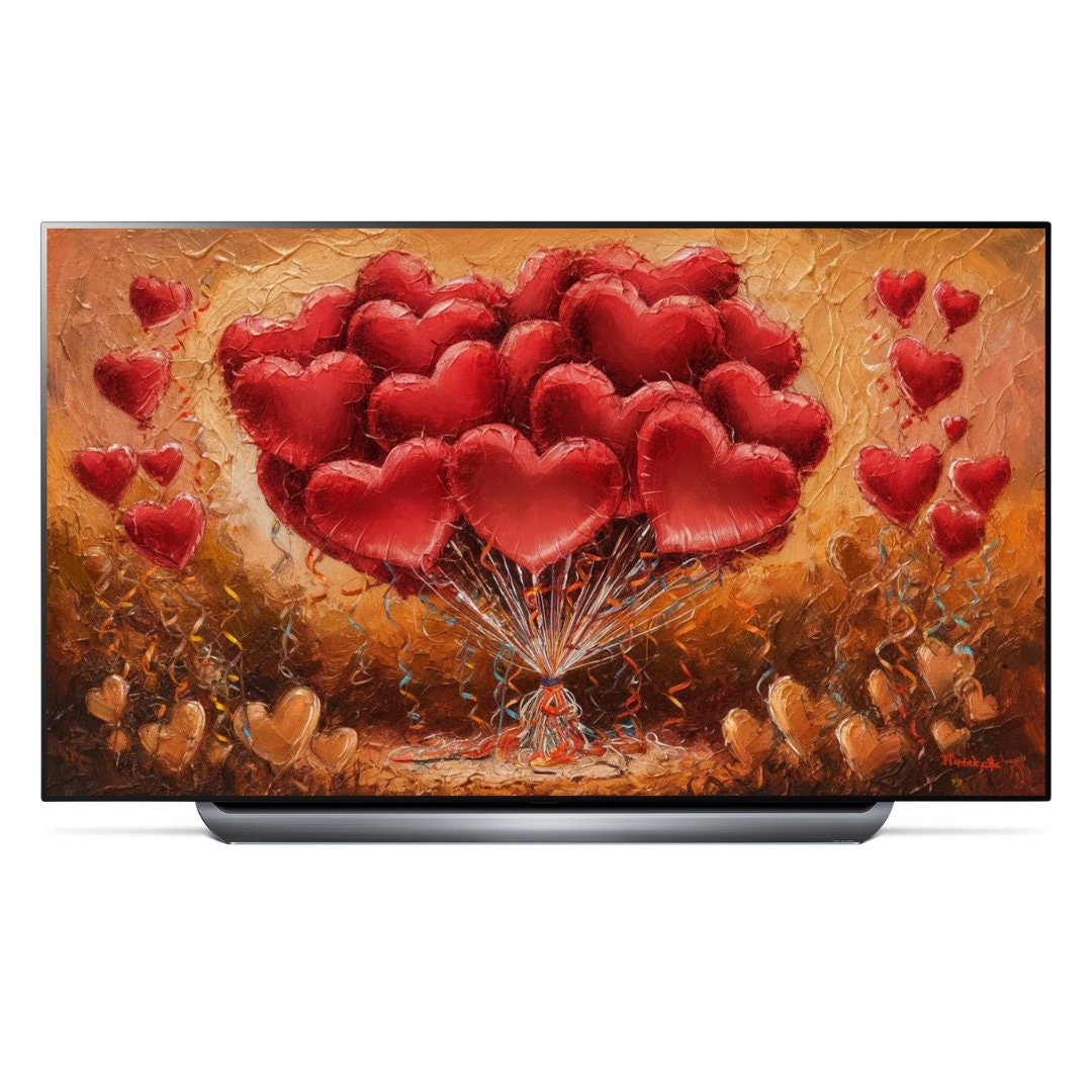 Theframe Tv Colorful Birthday Balloons Digital Download for Tv Pink and ...