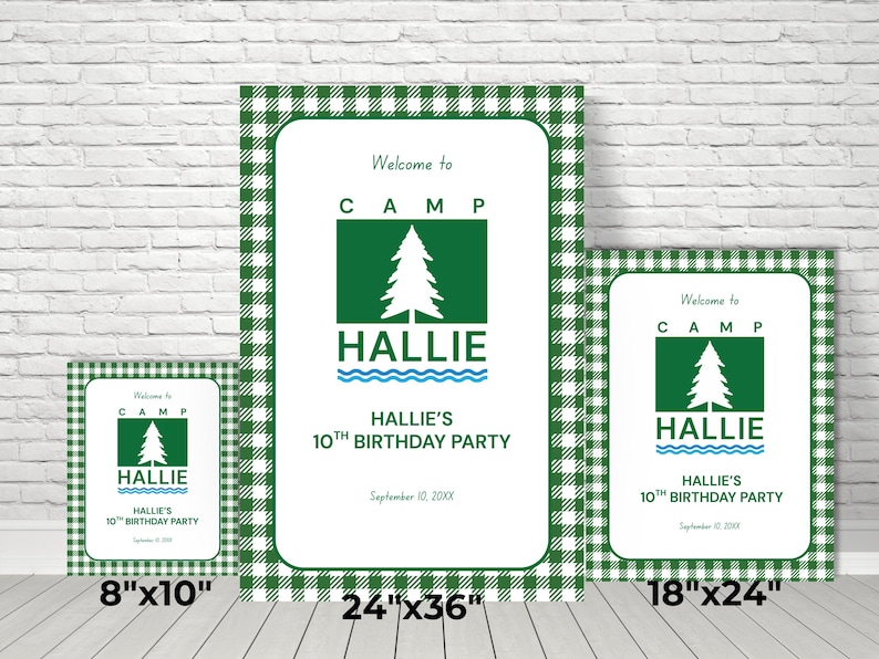 Camp Birthday Welcome Sign, Parent Trap Camp Walden Welcome Sign, Camp ...