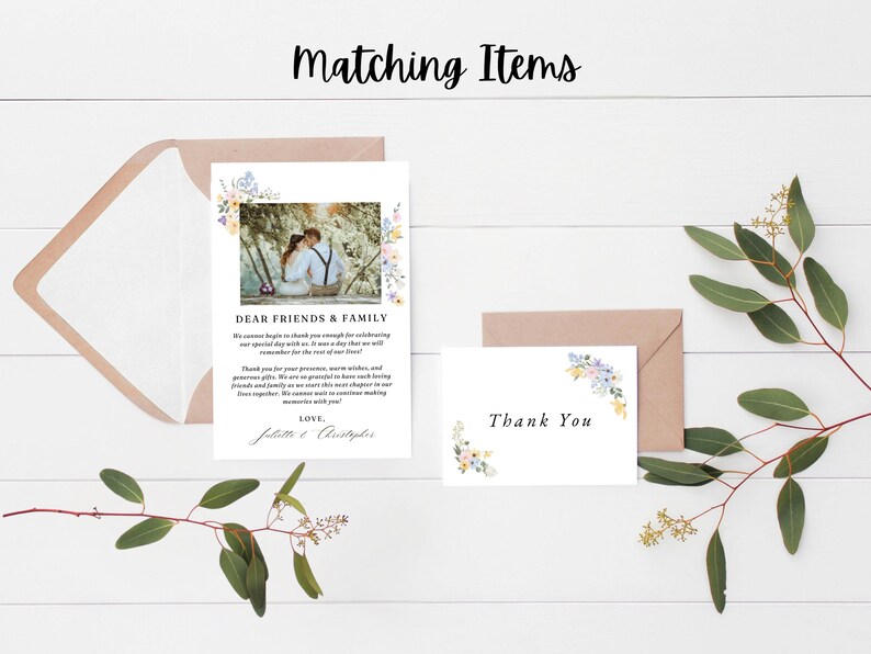 Floral Tri Fold Wedding Invitation- Spring Flower All in One Invitation ...