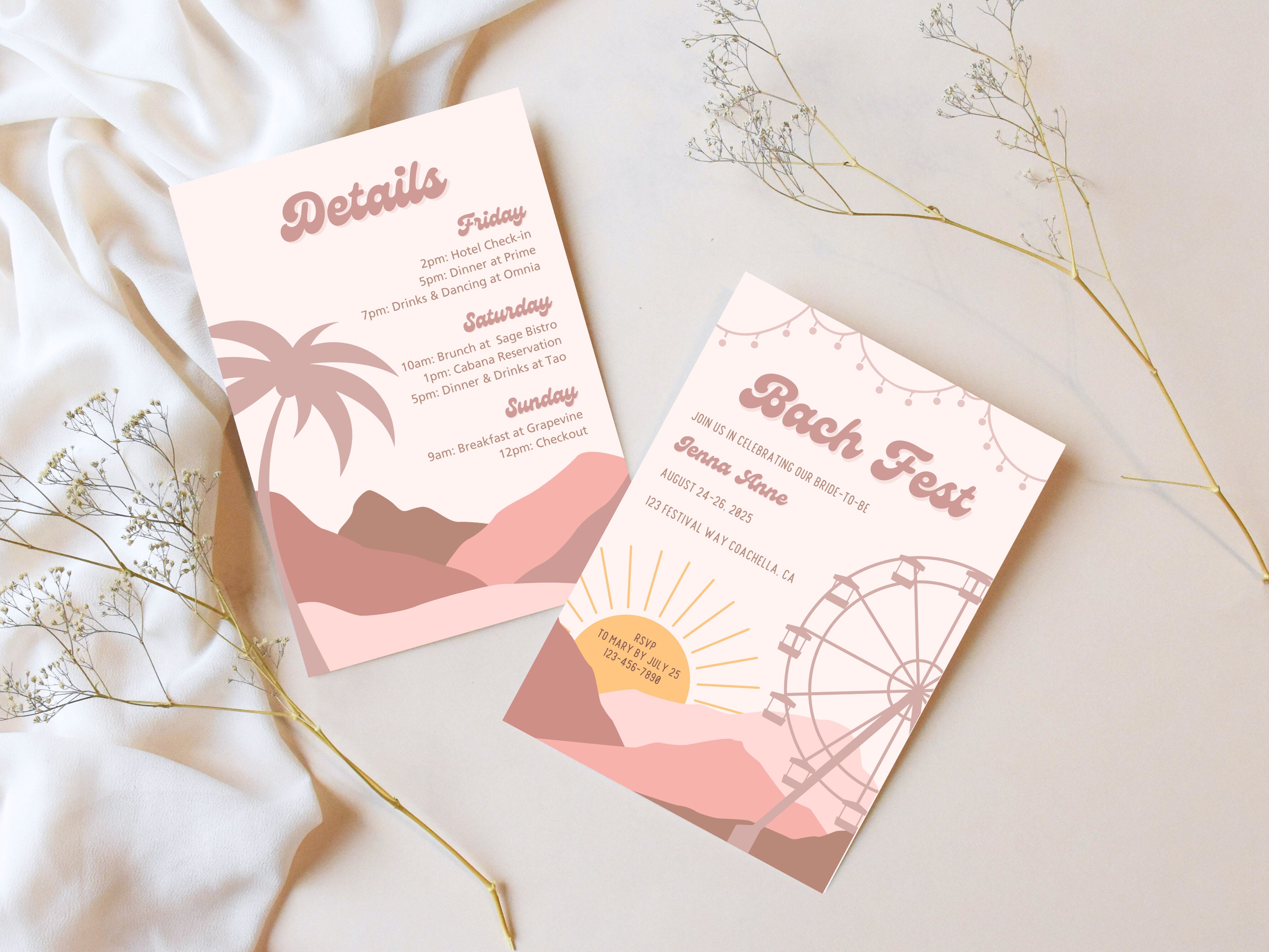 Boho Festival Themed Invitation Bach Fest, Kidchella, Festival Theme ...