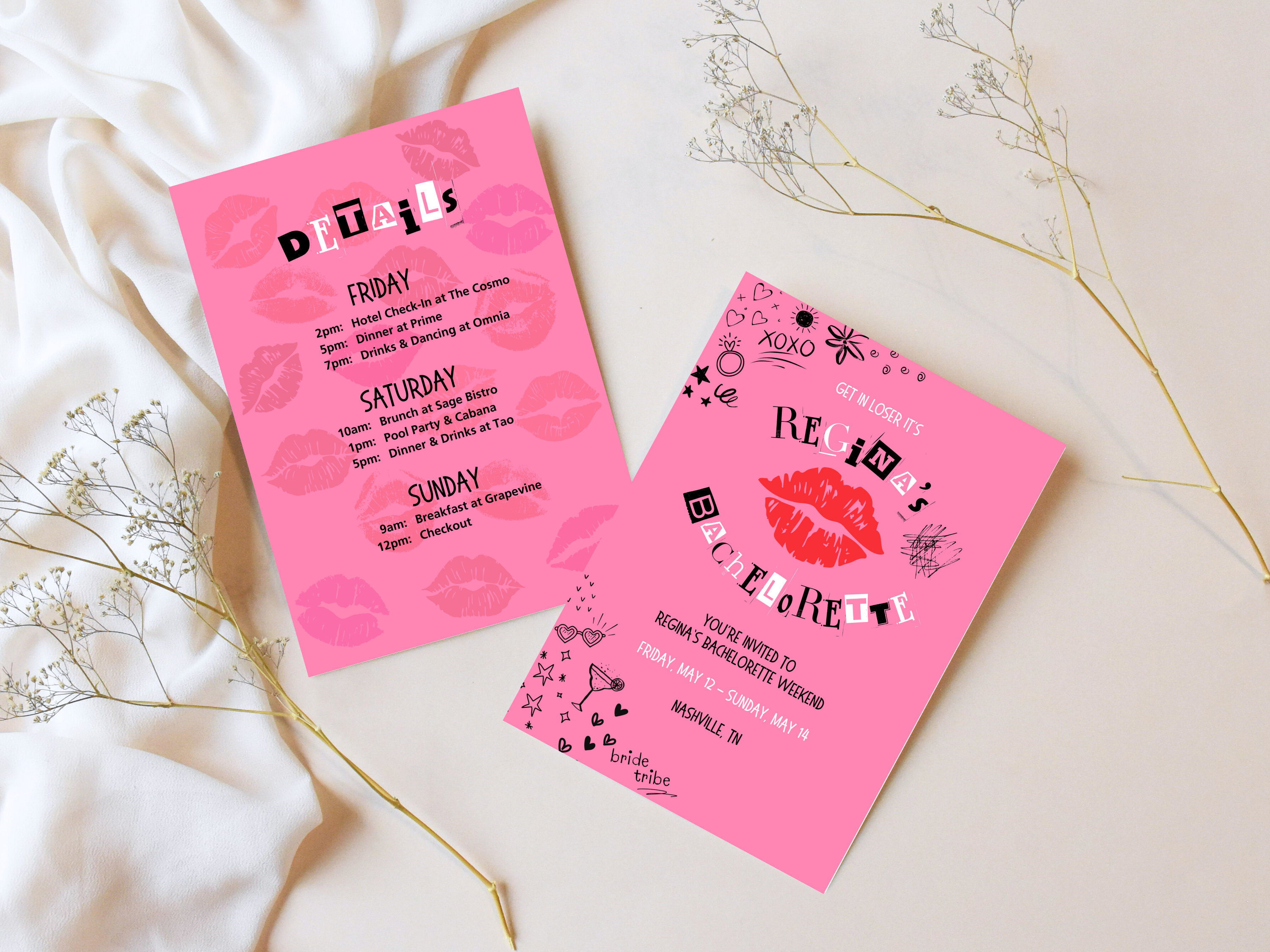 Burn Book Bachelorette Party Invitation, Mean Girls Themed Hens Party ...