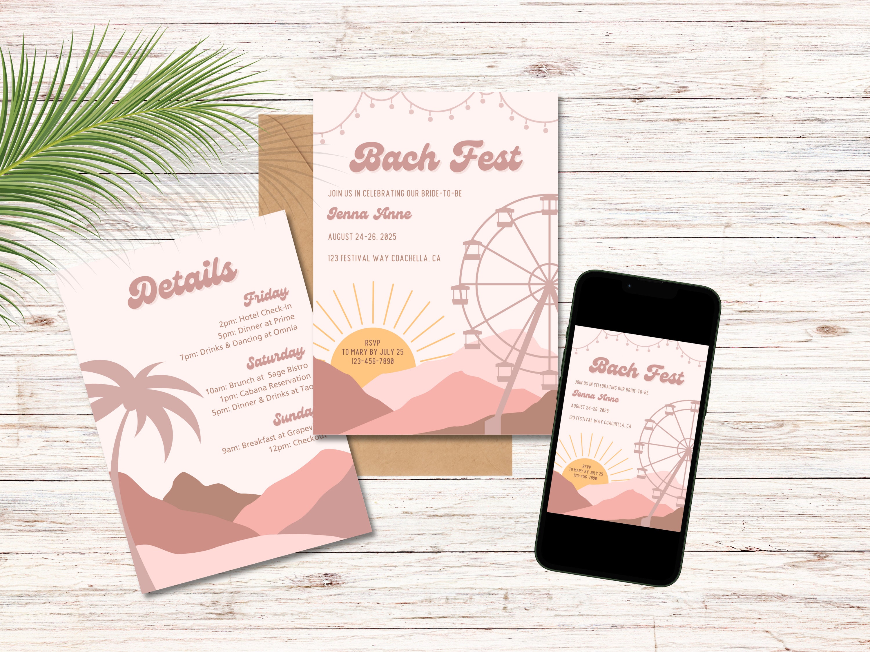 Boho Festival Themed Invitation Bach Fest, Kidchella, Festival Theme ...
