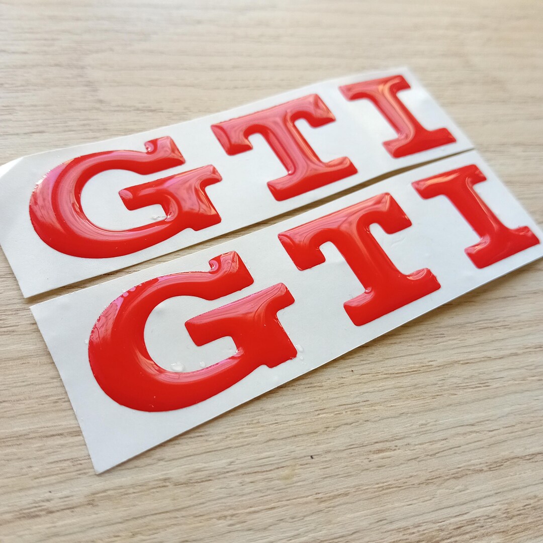 Pair of 3D Resin Stickers GTI Logo Style1 - Etsy