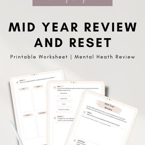 Mid Year Review and Reset Printable Worksheet - Etsy