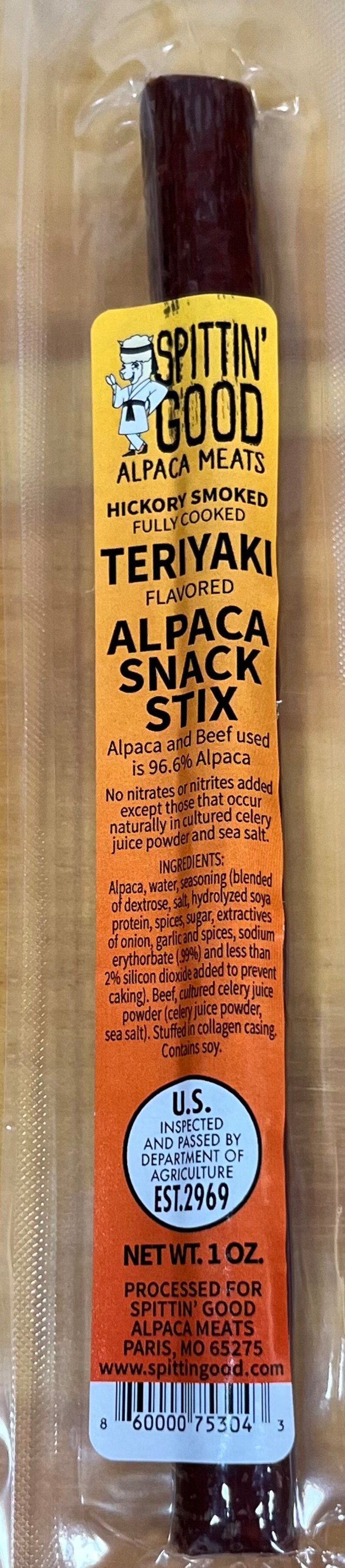 Alpaca Snack Stick Teriyaki - Etsy