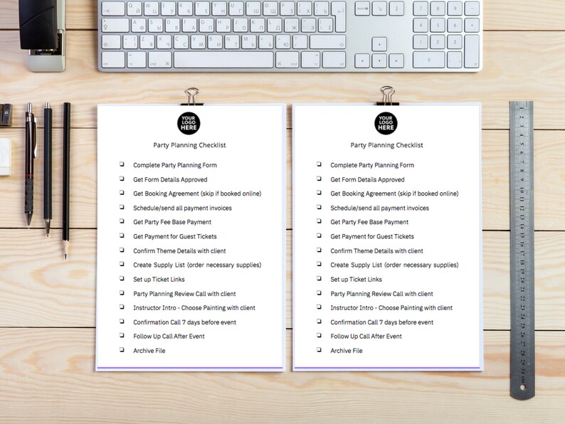 Paint Party Planning Checklist Printable Checklist Planner for Paint ...