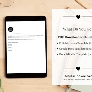 Event Cancellation Email Editable With Canva , Word Docx , Google Docs ...
