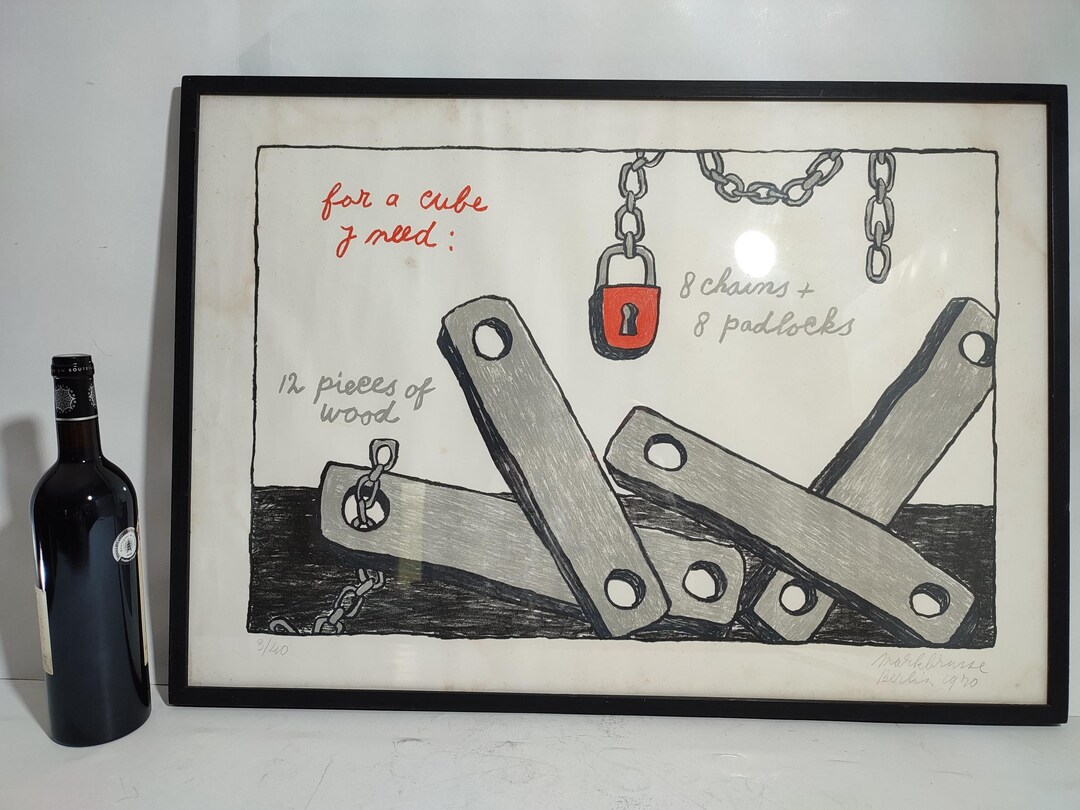 1970 Lithograph Signed Mark Brusse / Netherlands / Contemporary Art ...