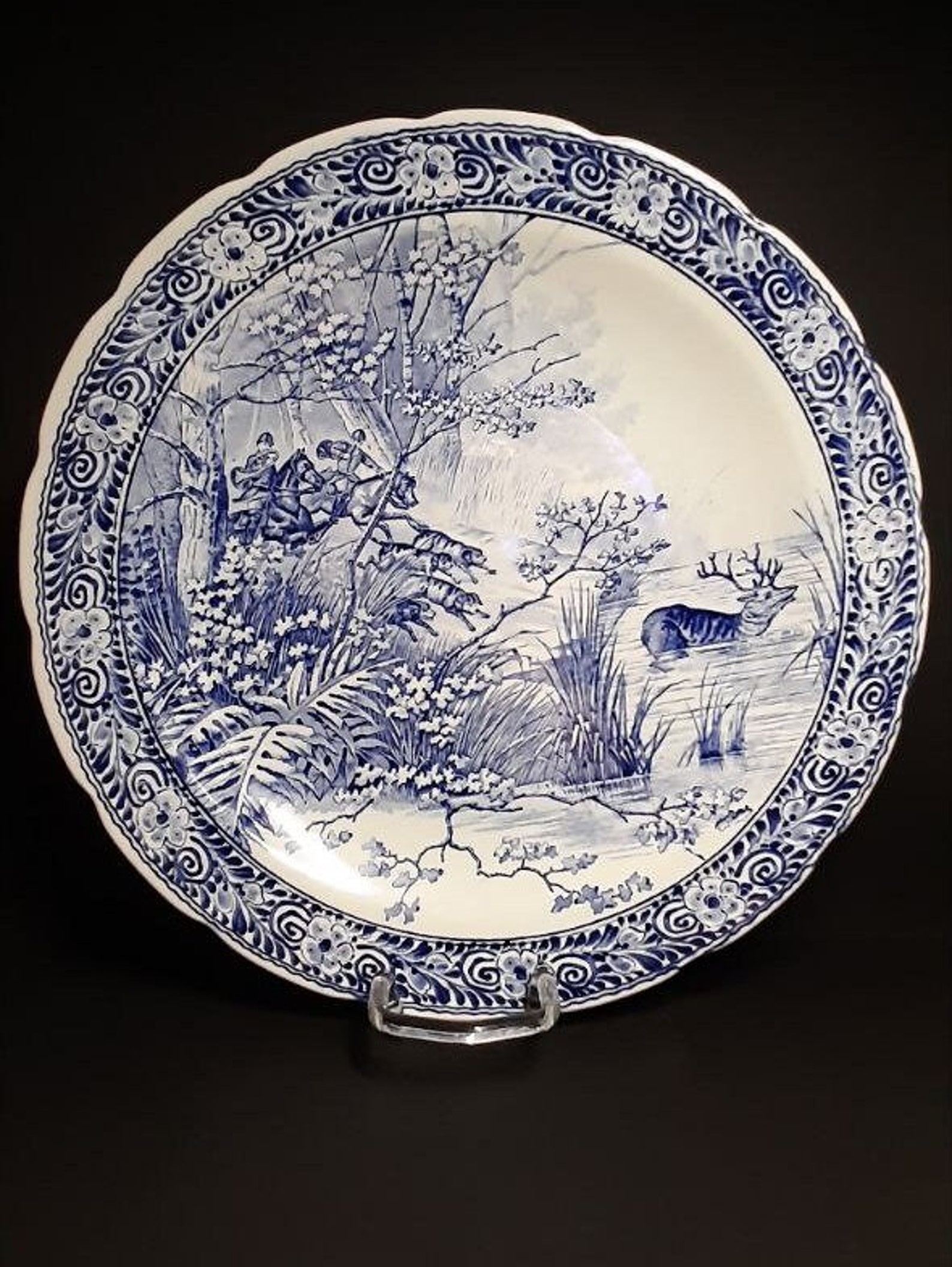 Deift Blue Belgian Decorative Plate Boch Delft - Etsy