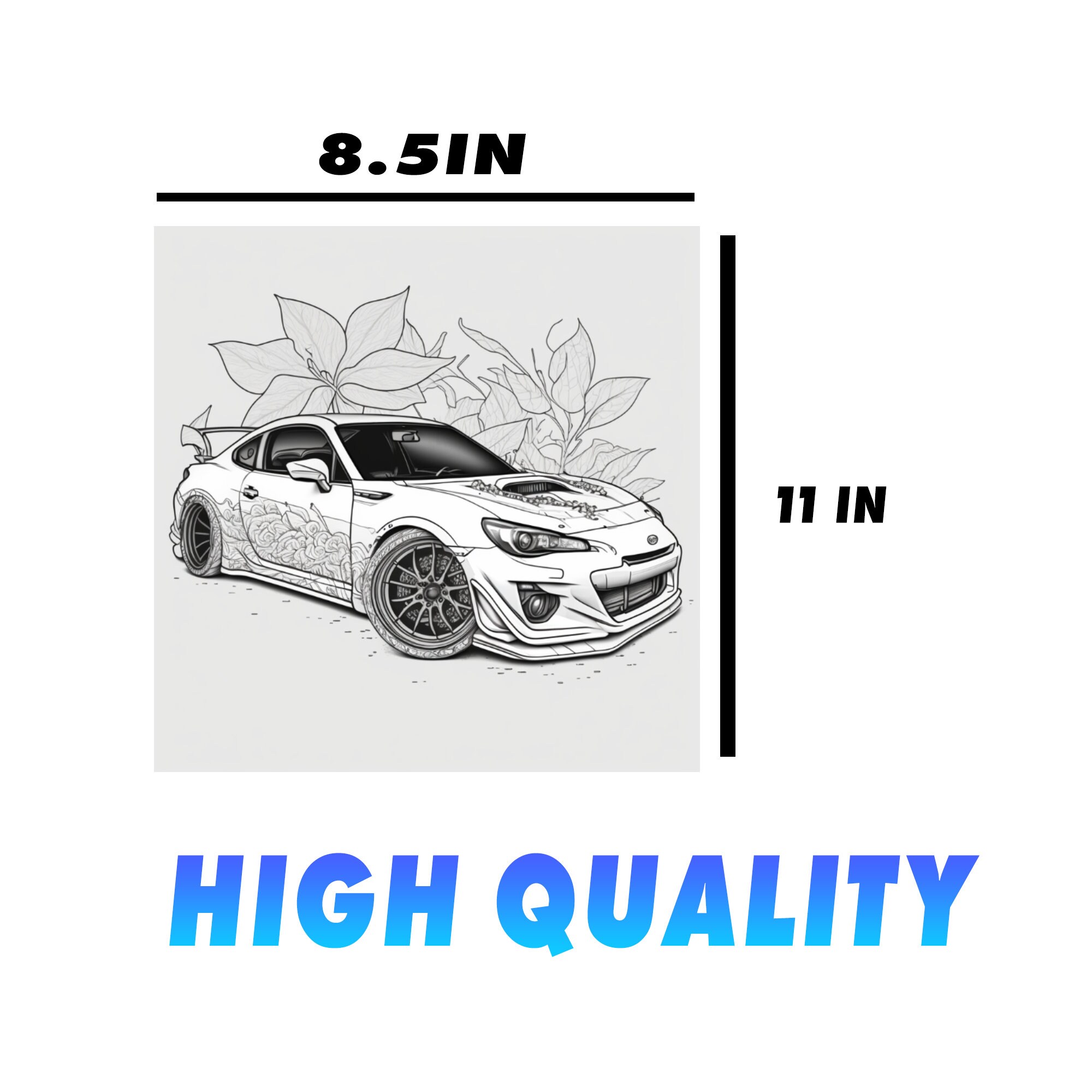 JDM Cars Printable Coloring Book PNG Coloring Pages 4 Cars - Etsy Australia