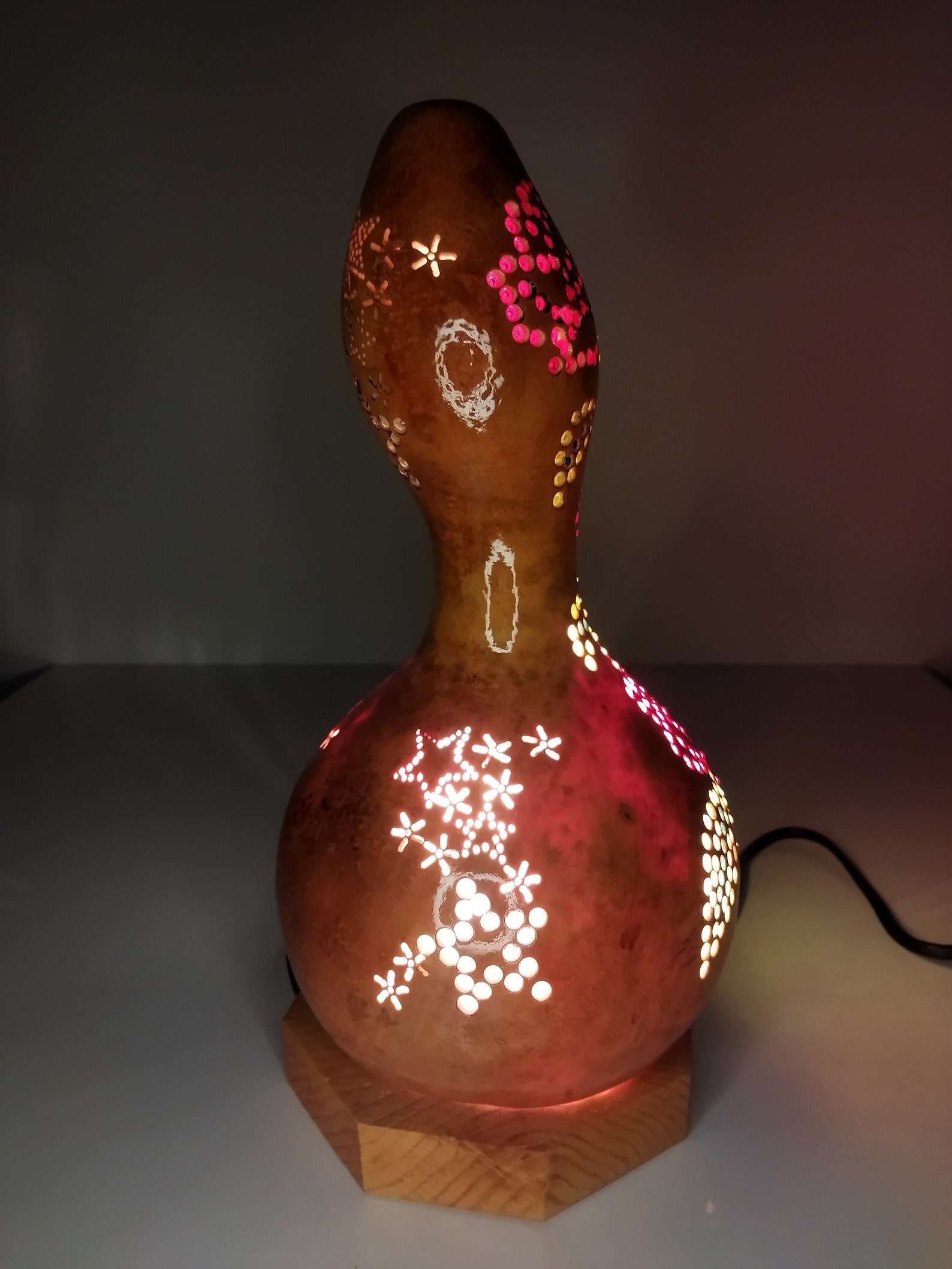 Gourd Art, Gourd Lamp Base, Souvenirs for Home, Bedroom Lamp Shade ...