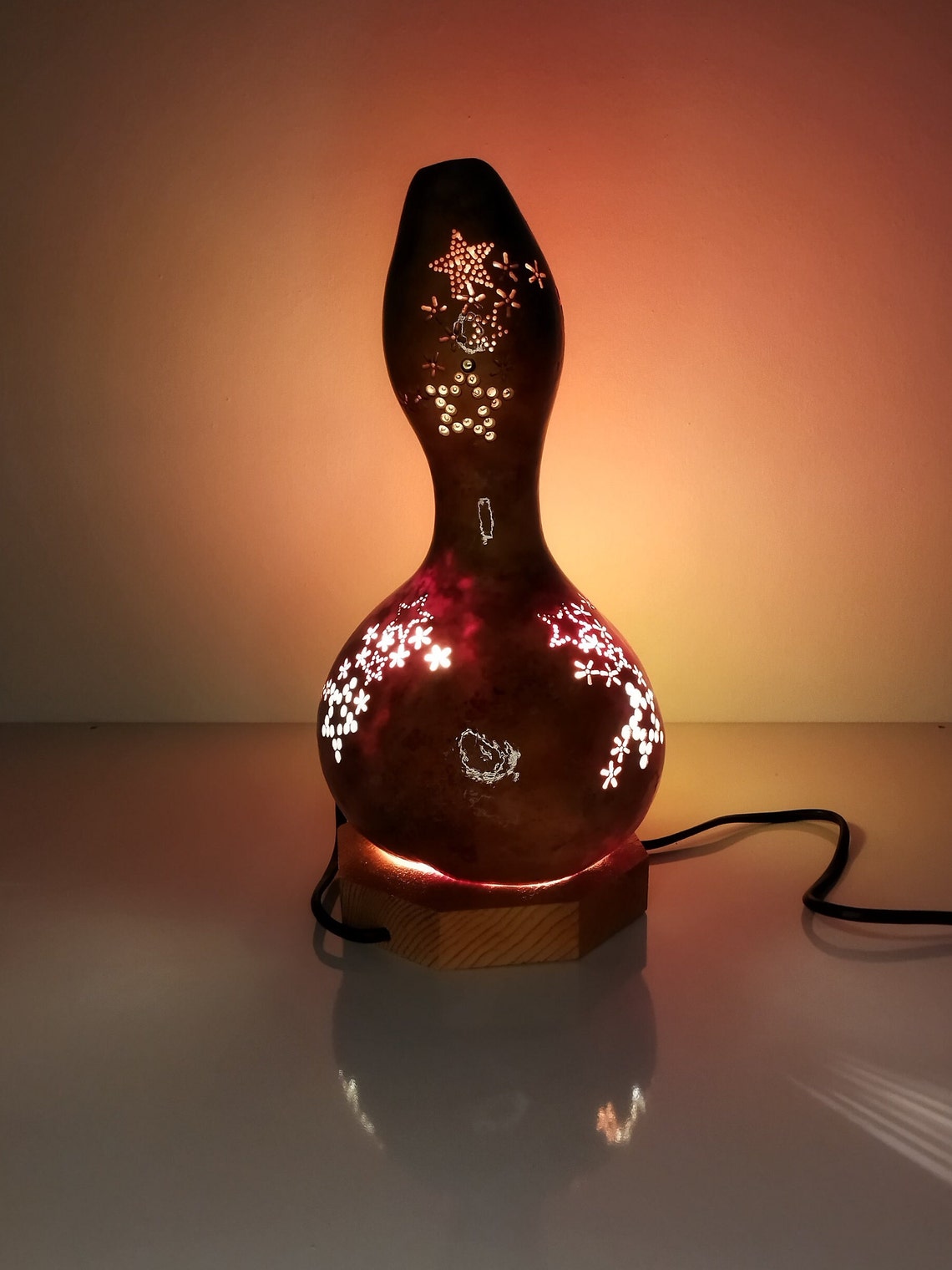 Gourd Art, Gourd Lamp Base, Souvenirs for Home, Bedroom Lamp Shade ...