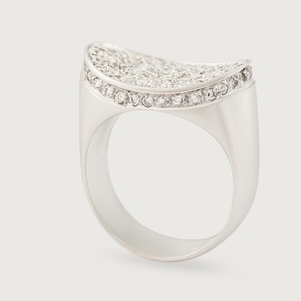 Concave Diamond Band - Etsy