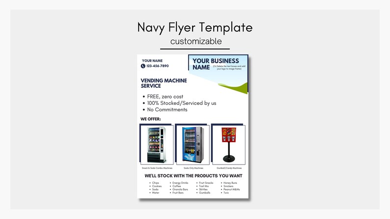 Vending Machine Business Flyer Templates, EDITABLE in CANVA | Location ...