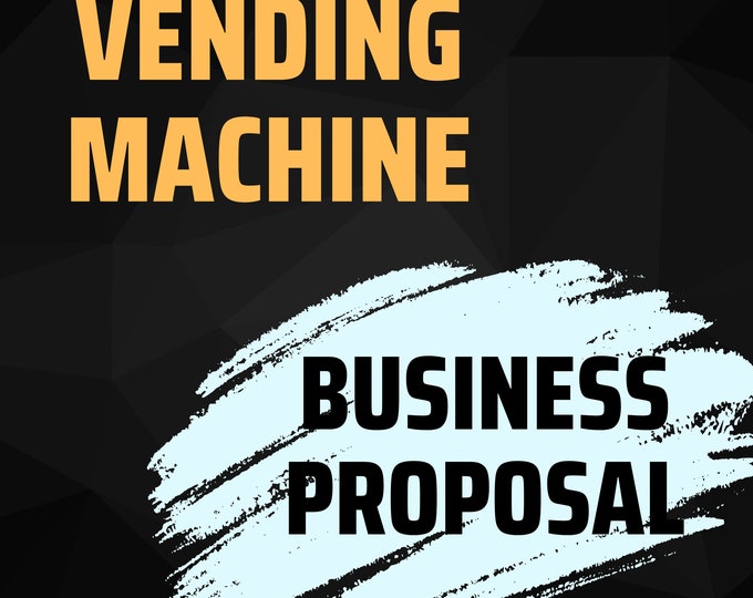 Vending Machine Business Proposal Template, EDITABLE Business Plan in ...