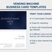 Vending Machine Business Card Templates, EDITABLE in CANVA Marketing ...
