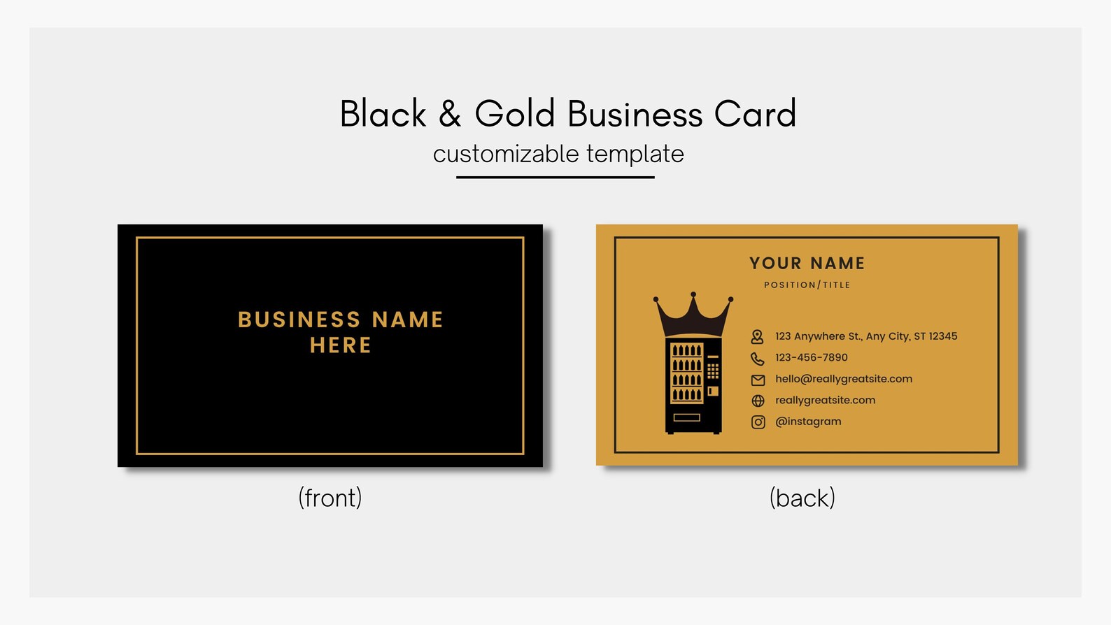 Vending Machine Business Card Templates, EDITABLE in CANVA | Marketing ...