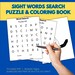 Fun & Educational Sight Word Search Puzzle and Coloring Book for ...