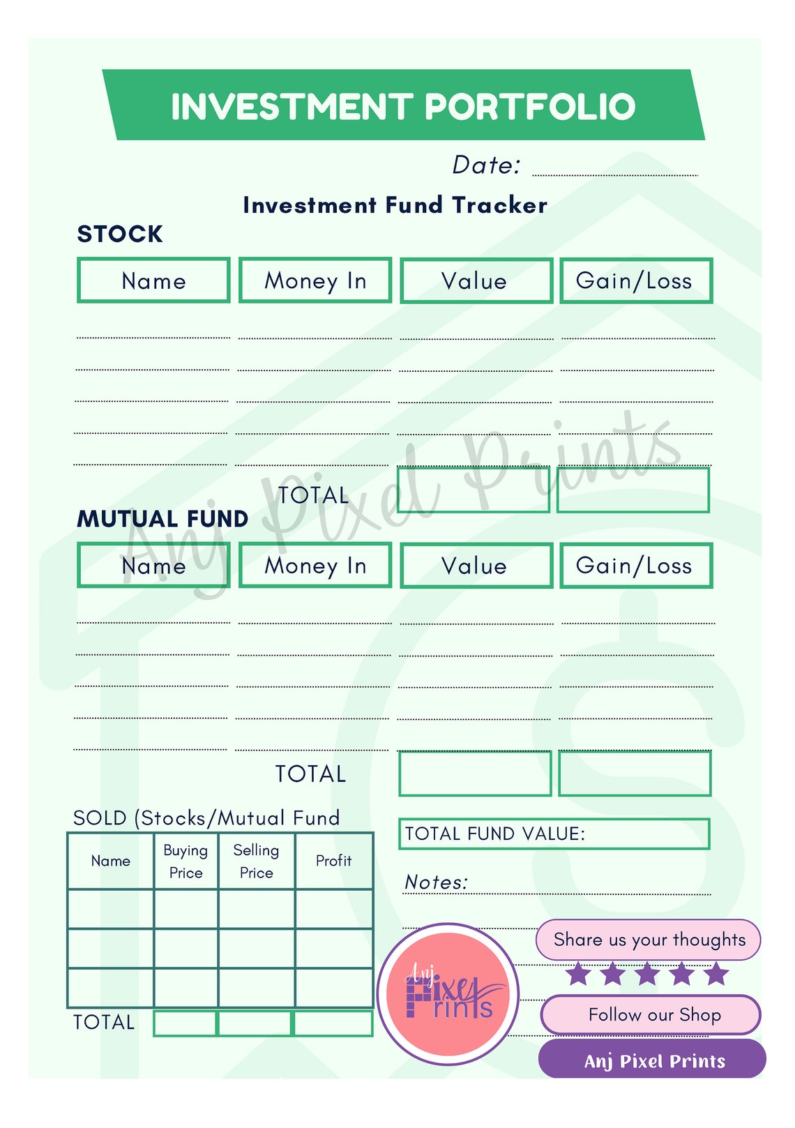 Complete Set of Printable Financial Workbook, Managing Finances ...