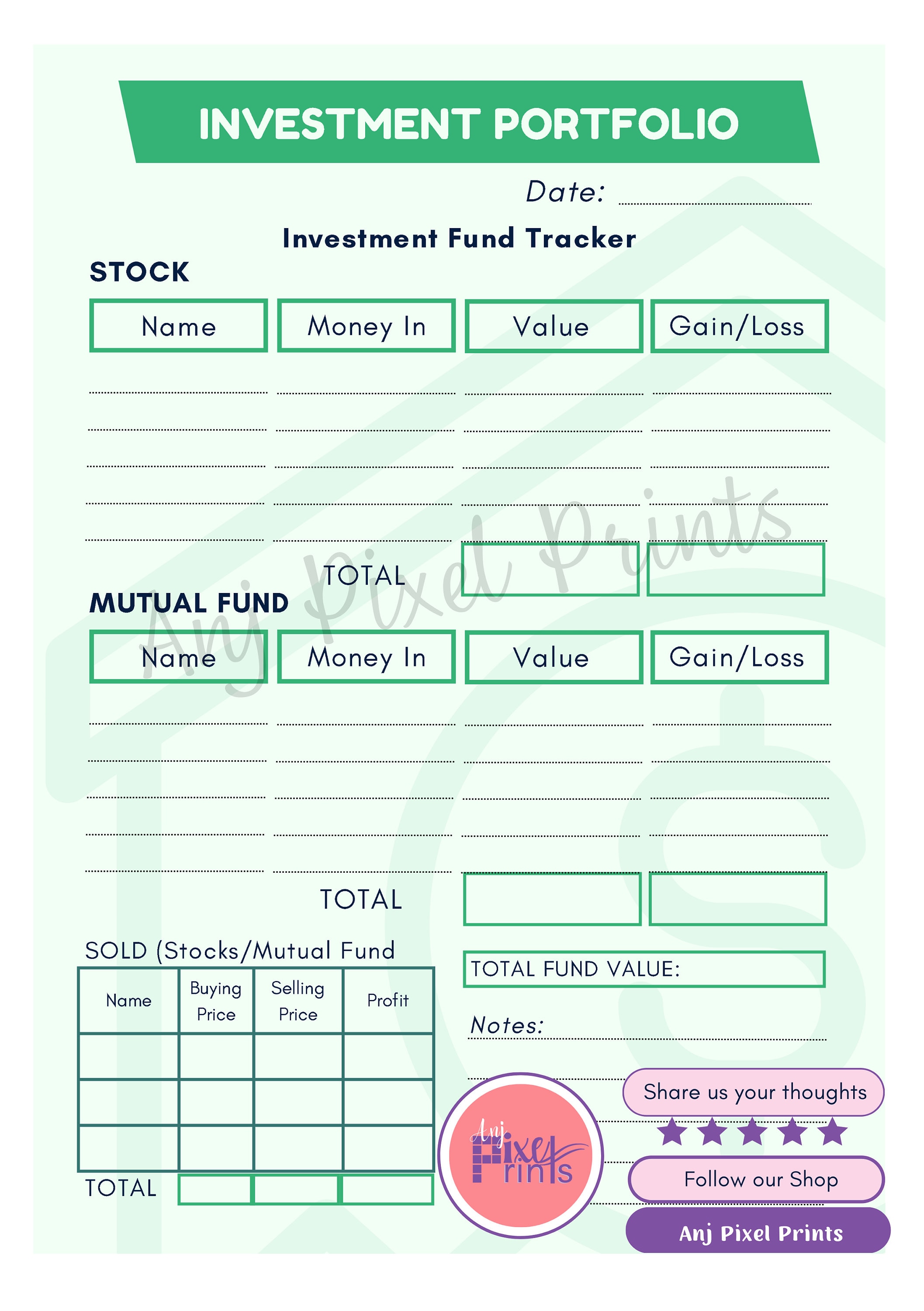 Complete Set of Printable Financial Workbook, Managing Finances ...