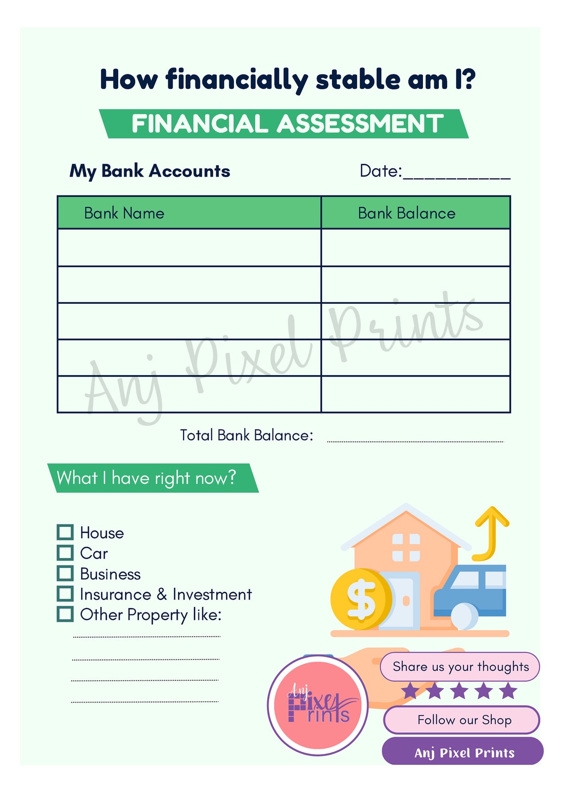 Complete Set of Printable Financial Workbook, Managing Finances ...