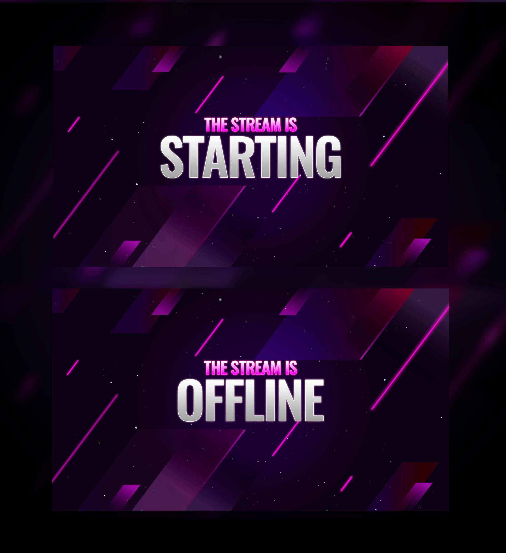 Purple Animated Overlay Stream Package - Etsy