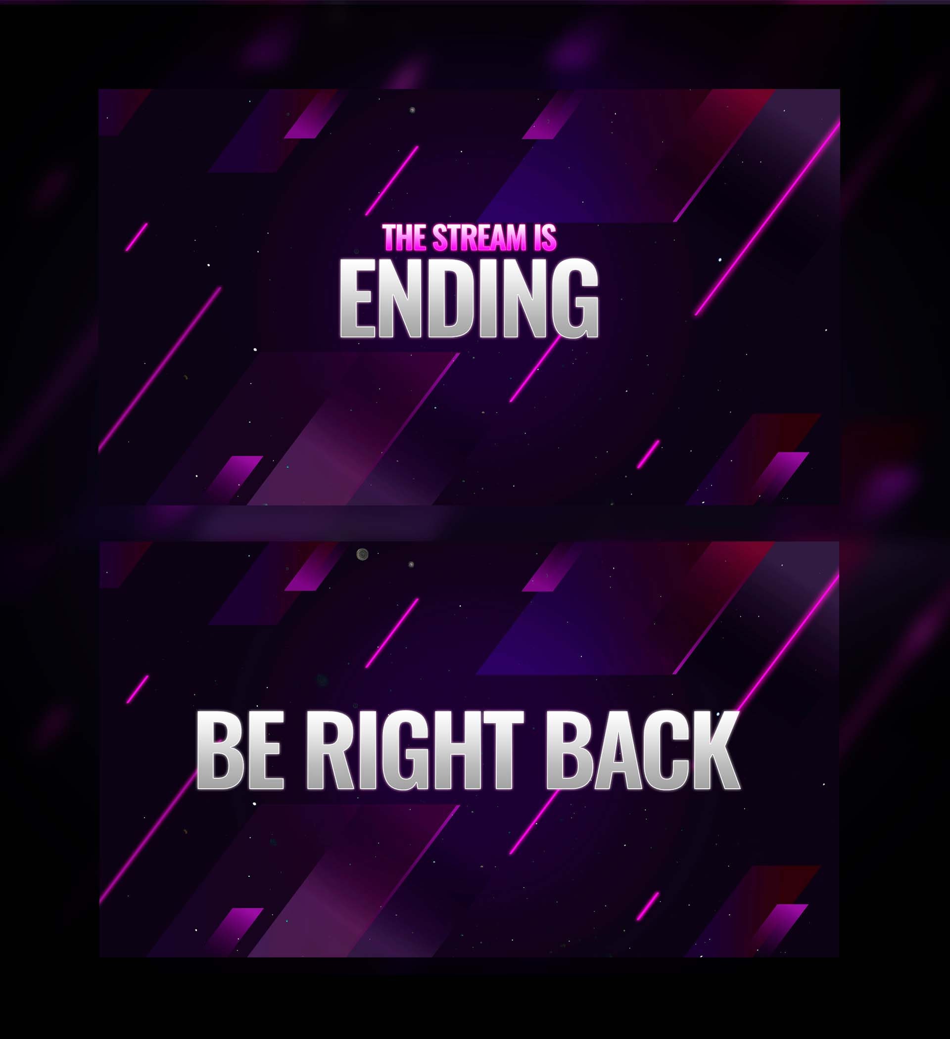 Purple Animated Overlay Stream Package - Etsy