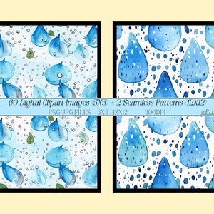 Rainy Day Watercolour Clipart Art Bundle, Rainbow Clouds Umbrellas ...