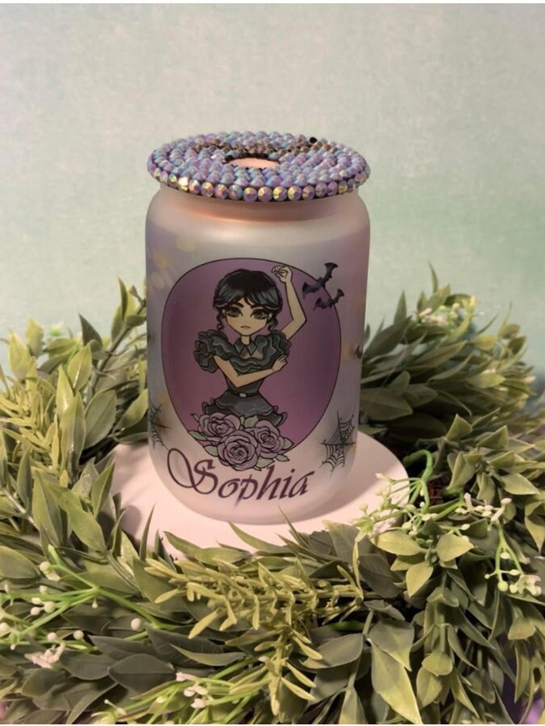 Wednesday Addams Glass Cup, Wednesday Glass Beer Can Cup, Wednesday ...