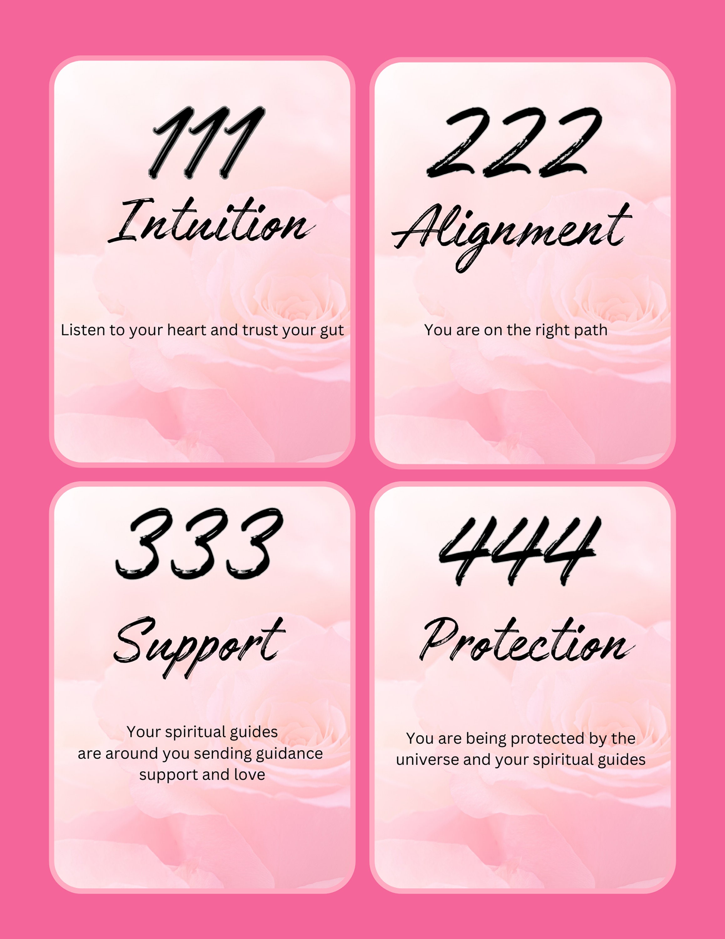 Angel Numbers Oracle Cards - Etsy