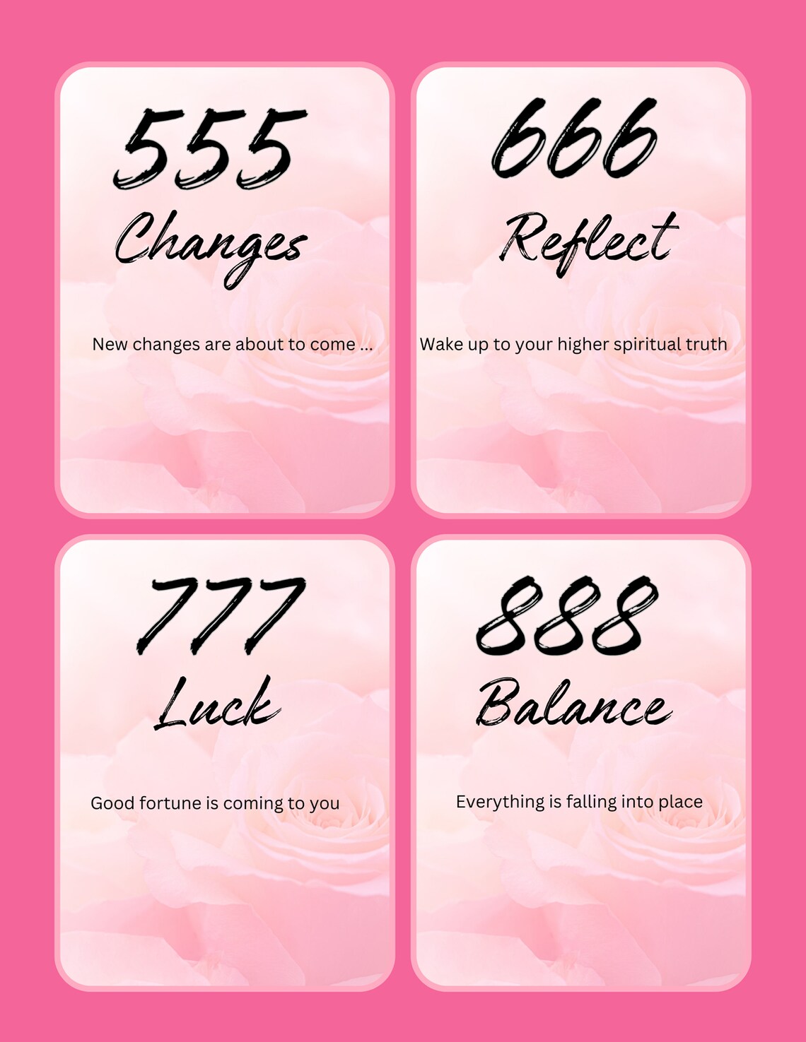 Angel Numbers Oracle Cards - Etsy