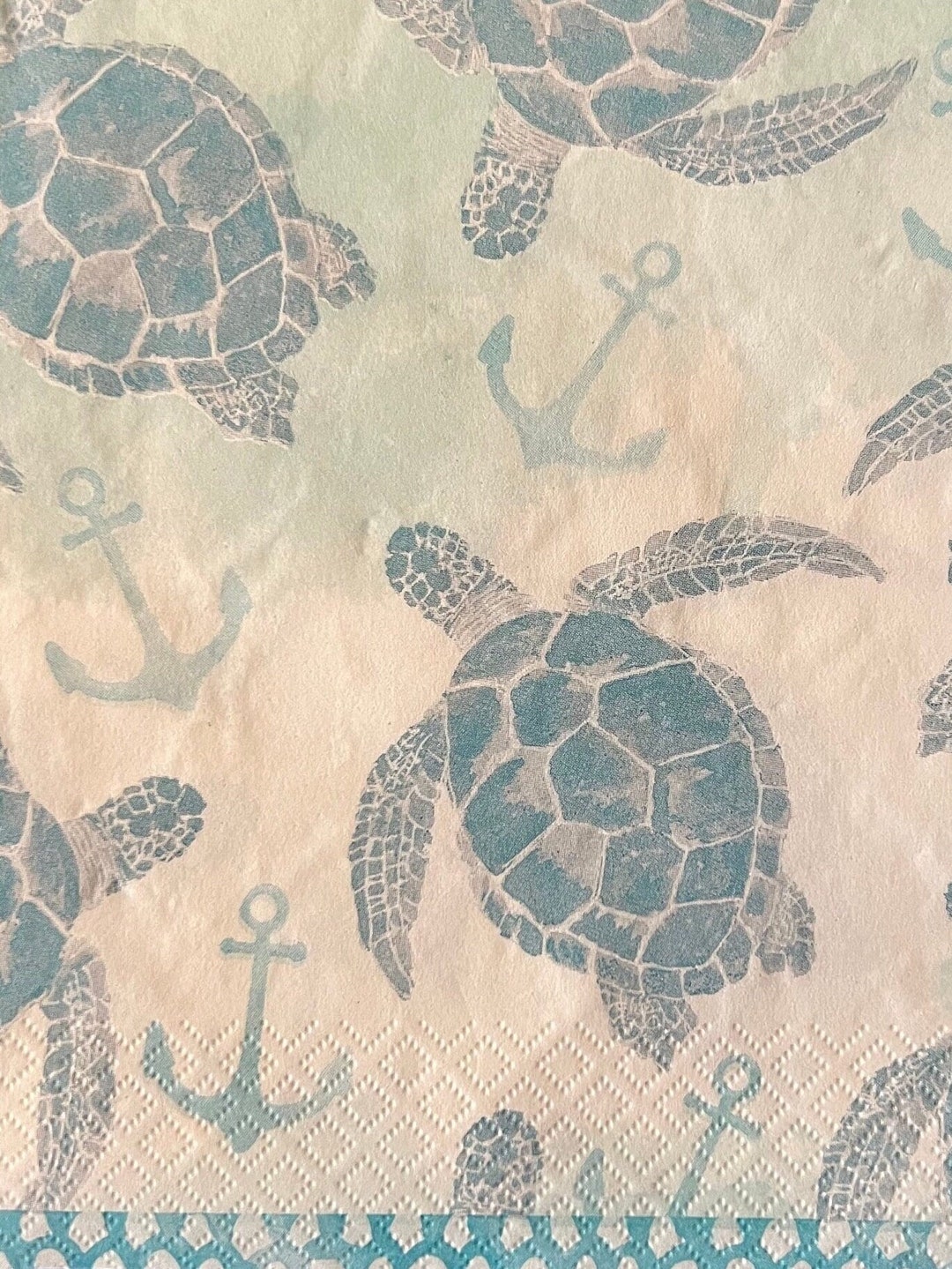 Decoupage Paper Napkins- Set of 3 Luncheon- Ocean, Turtles, Sea Turtles ...