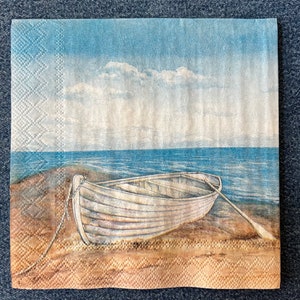 Decoupage Paper Napkins- Set of 4 Cocktail - Beach, Ocean, Coastal ...