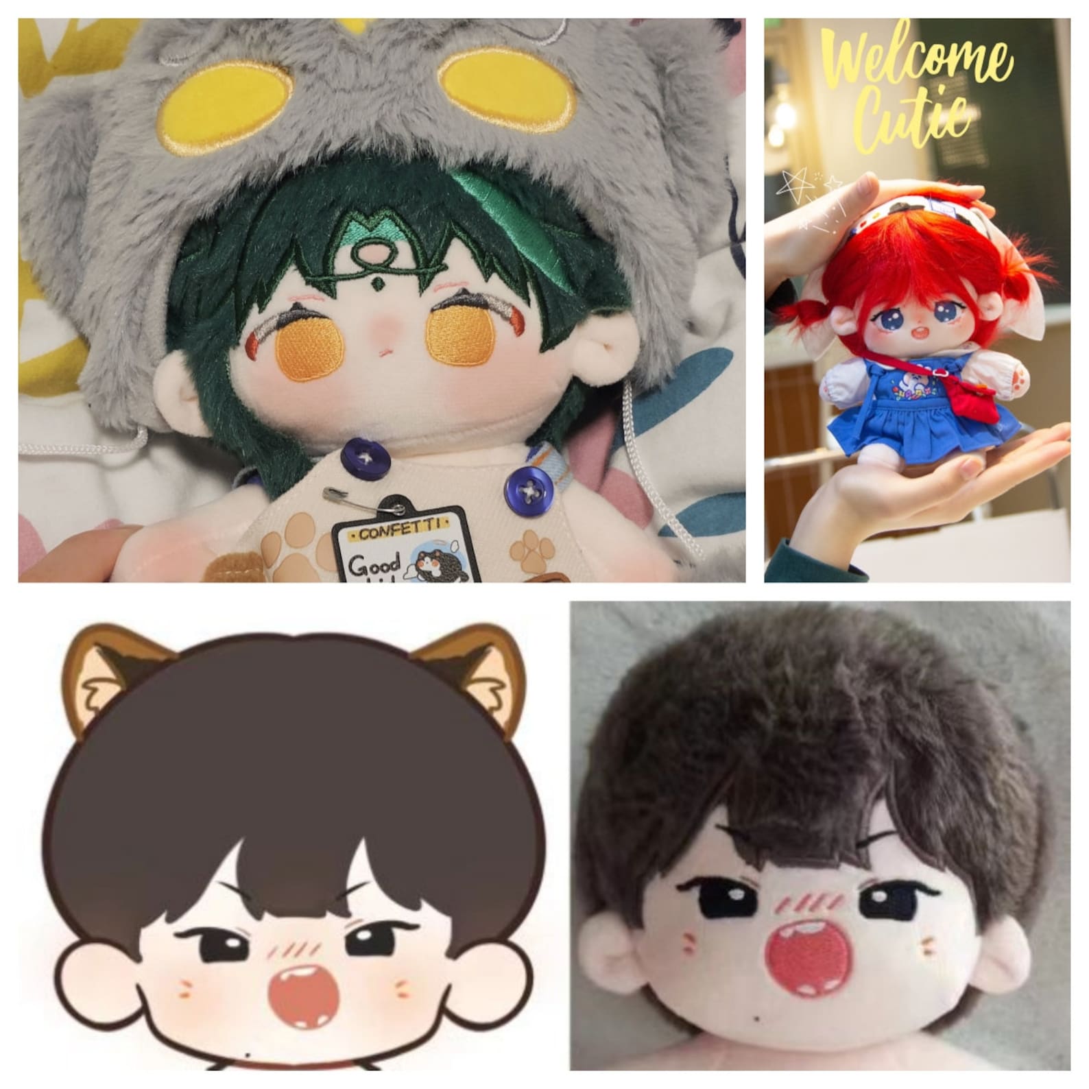 Custom Plush Doll, 10cm/15cm/20cm/doll's Clothes/accessories/plushies Art Commission Chibi ...