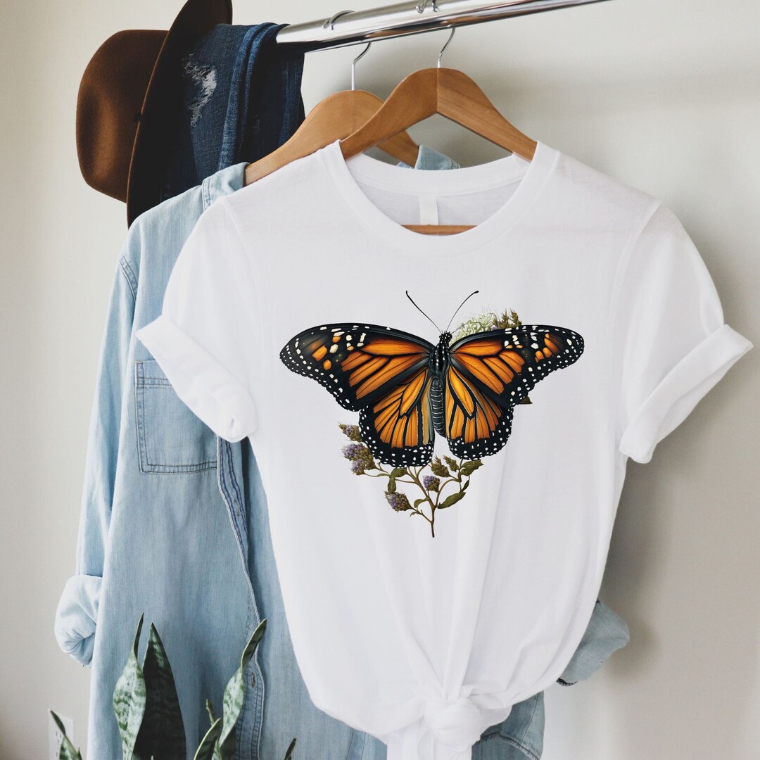 Womens Monarch Tee, Conservation T Shirt, Butterfly Tee, Monarch Shirt, Wildlife T Shirt ...