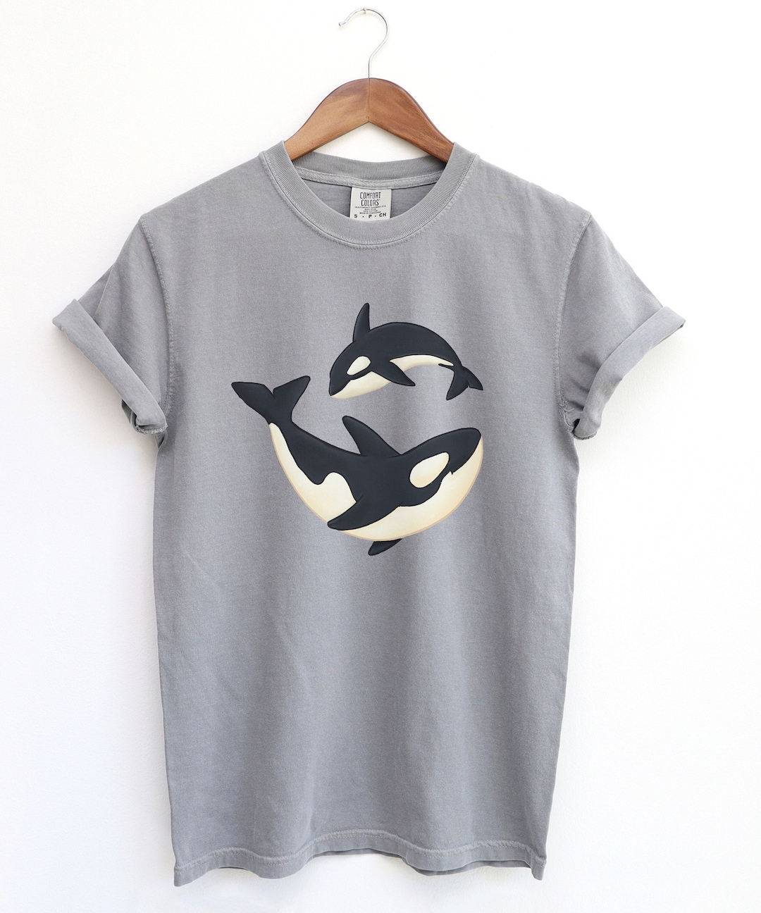 Orca Shirt Comfort Colors Baby Whale Shirt Orca Retro Shirt ...