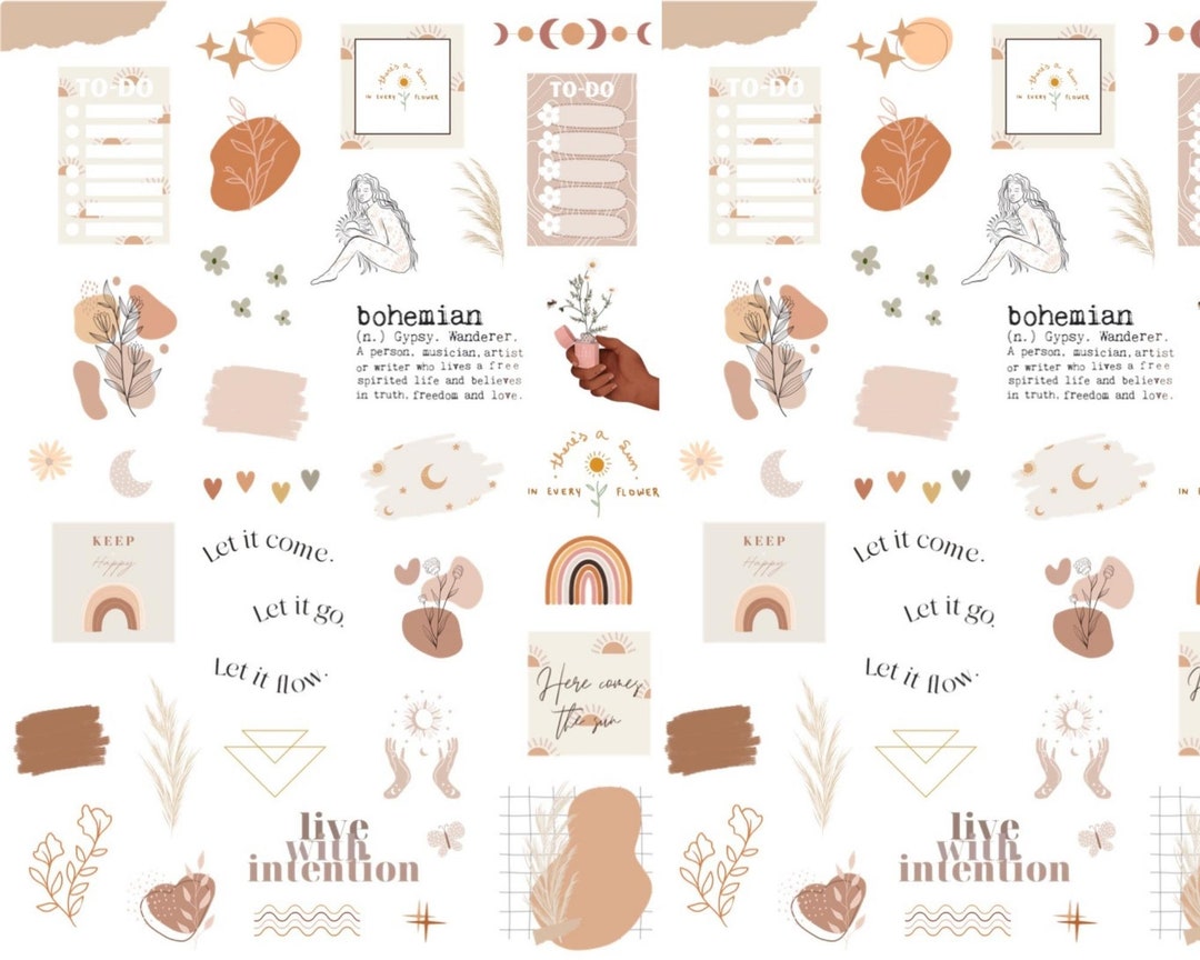 Boho Digital Planner Stickers, Goodnotes Stickers (digital Download) - Etsy