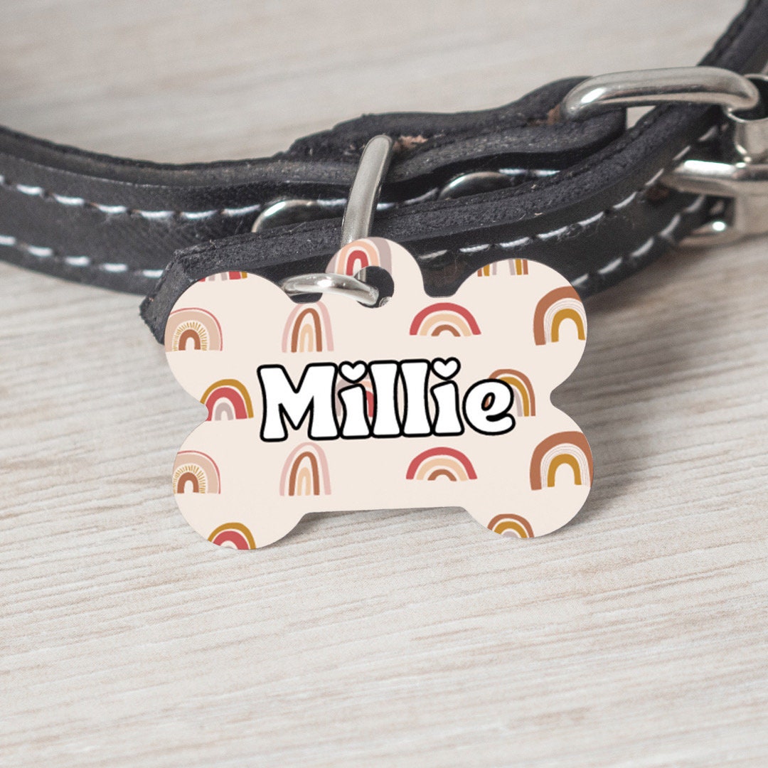 Boho Rainbow Dog Tag - Etsy