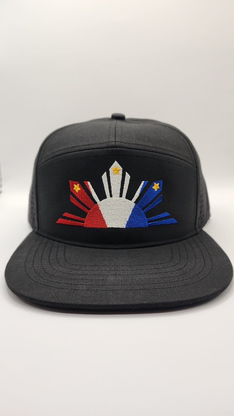 Philippines Filipino Pinoy Flag Logo 7 Panel Hat Cap - Etsy