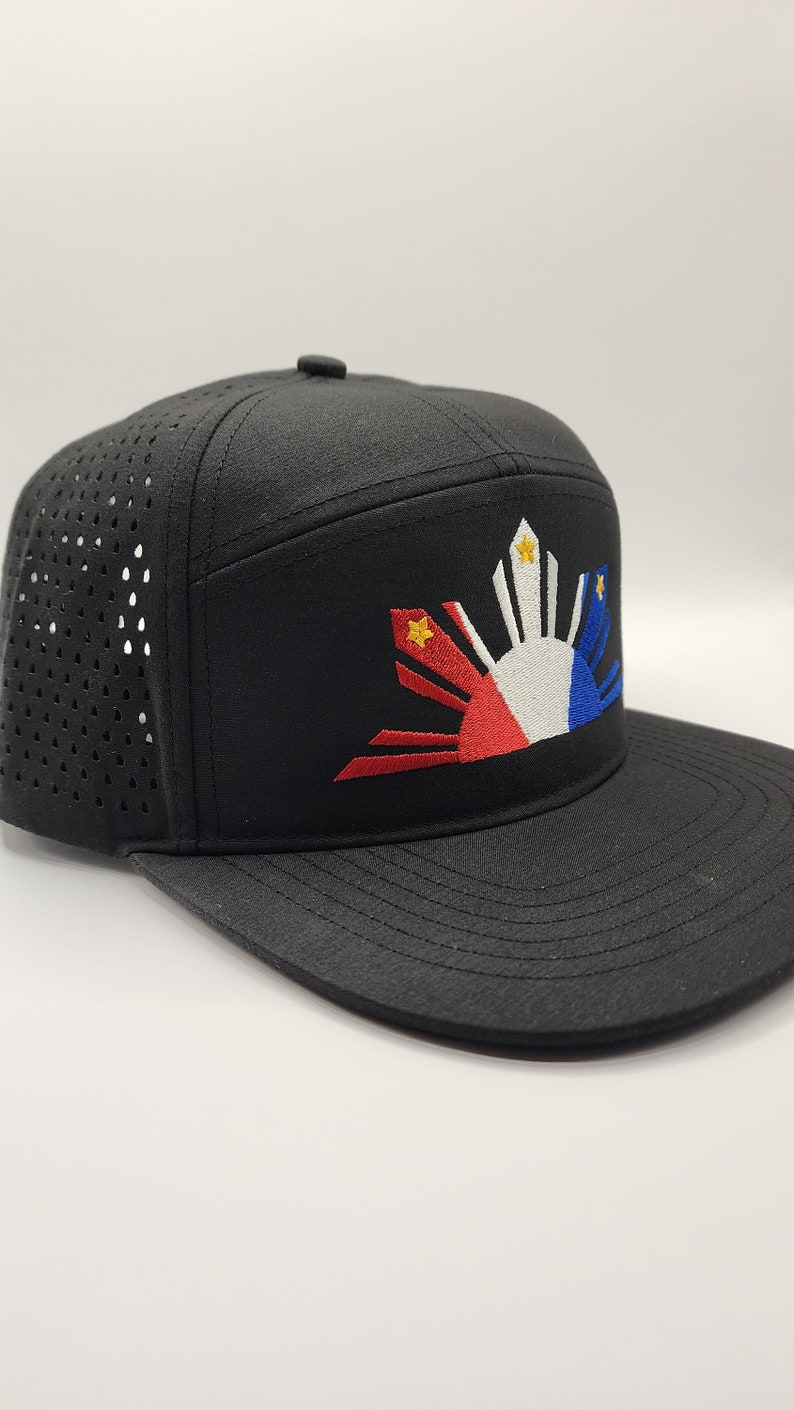 Philippines Filipino Pinoy Flag Logo 7 Panel Hat Cap - Etsy