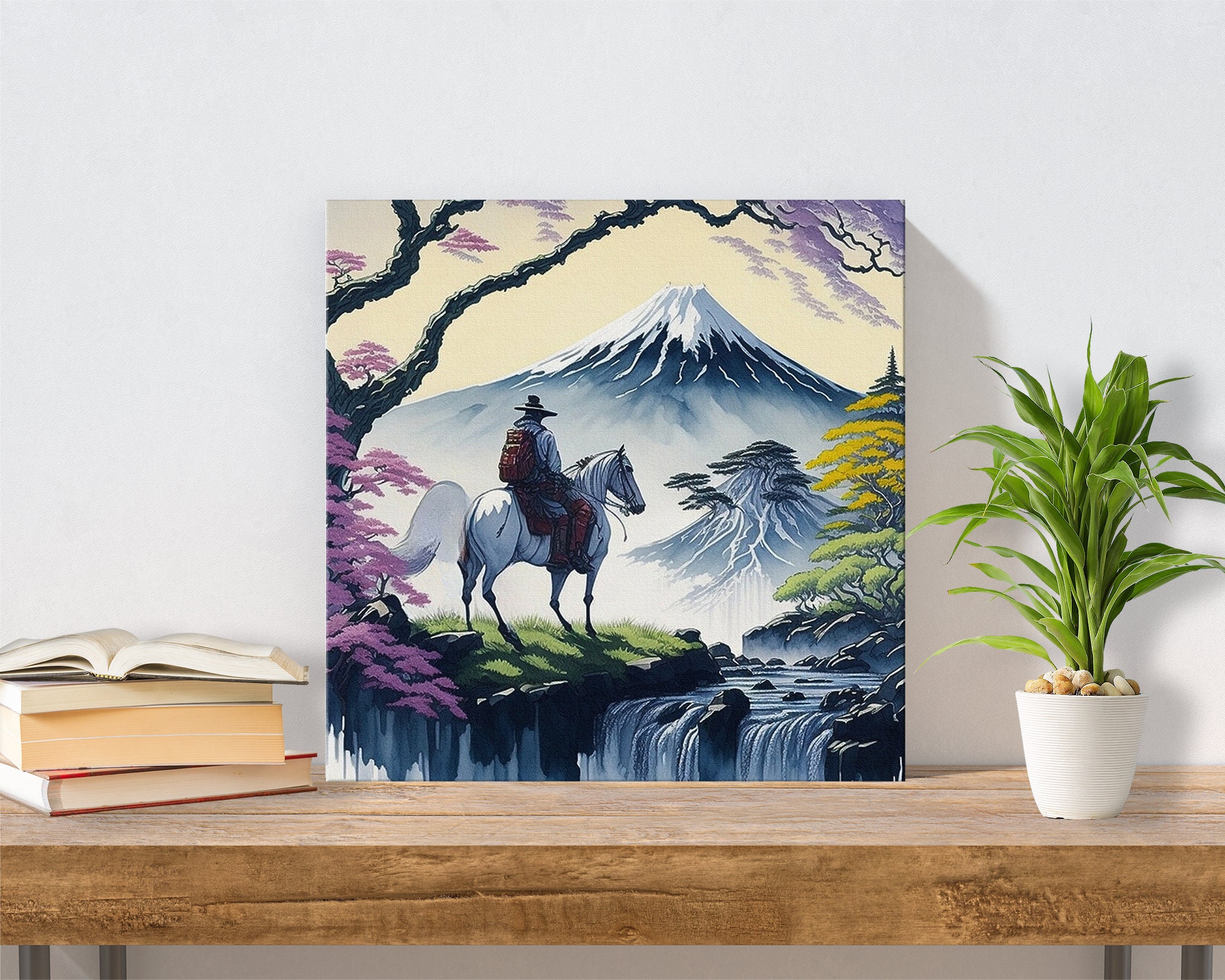 Japanese Landscape Samurai Wall Art Sakura Wall Flower Wall Art ...